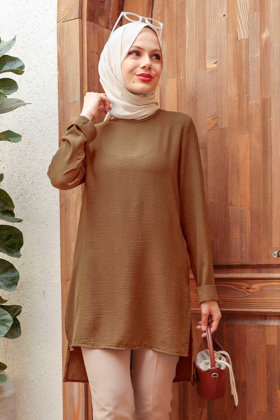 Camel Hijab Tunic 2146C - Neva-style.com