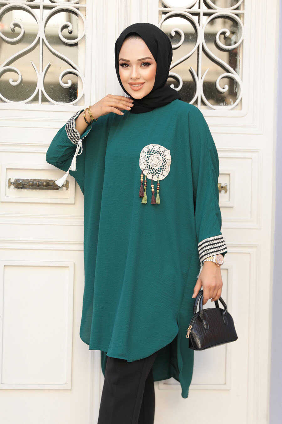 Emerald Green Modest Top 651zy Neva