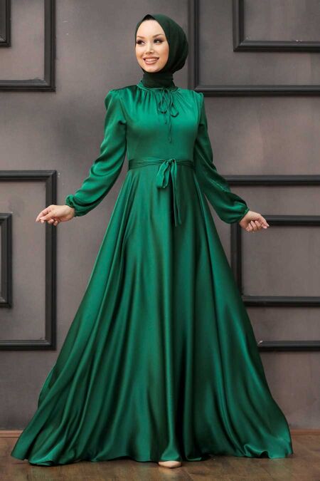 Long Green Muslim Prom Dress 25130Y - Neva-style.com