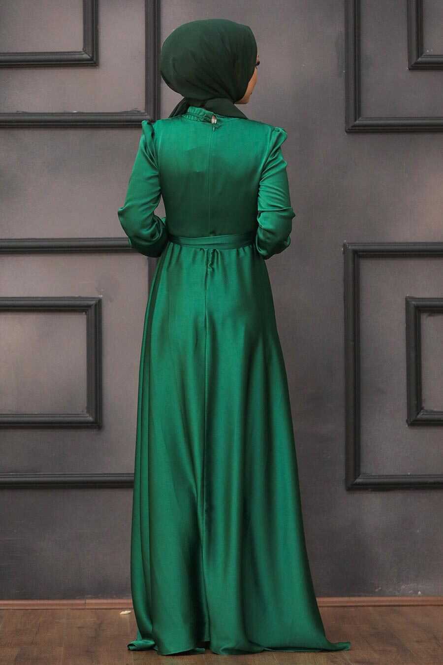 Long Green Muslim Prom Dress 25130Y - Neva-style.com