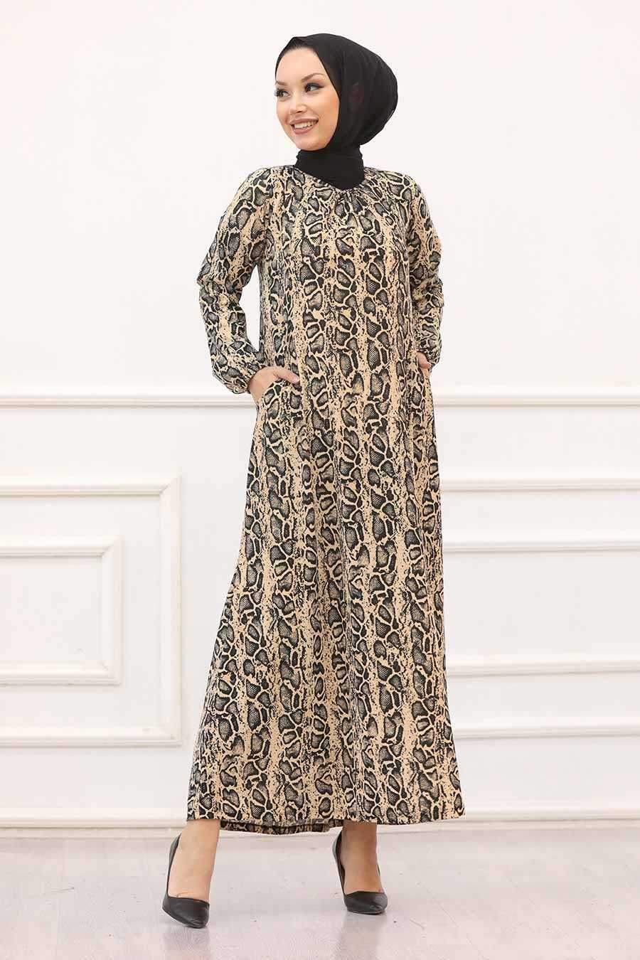 Leopard Hijab Dress 66812LP - Neva-style.com