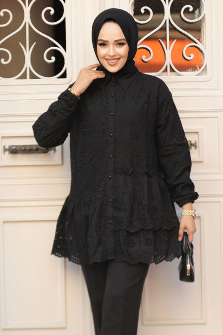 Modest Black Top 13761S - Neva-style.com