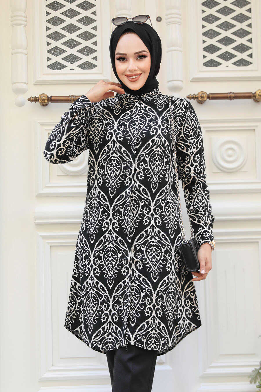 Modest Black Tunic 11688S - Neva-style.com