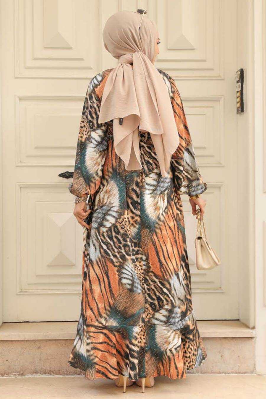 Modest Emerald Green Summer Dress 25582ZY - Neva-style.com