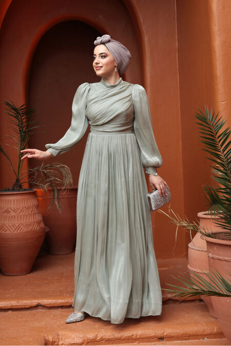 Modest Mint Evening Gown 44081MINT - Neva-style.com