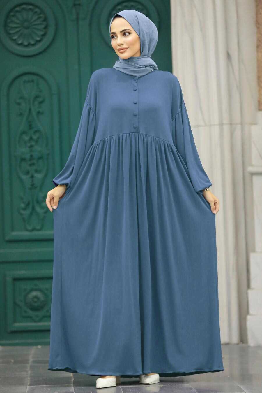 Blue High Quality Dress 5922M - Neva-style.com