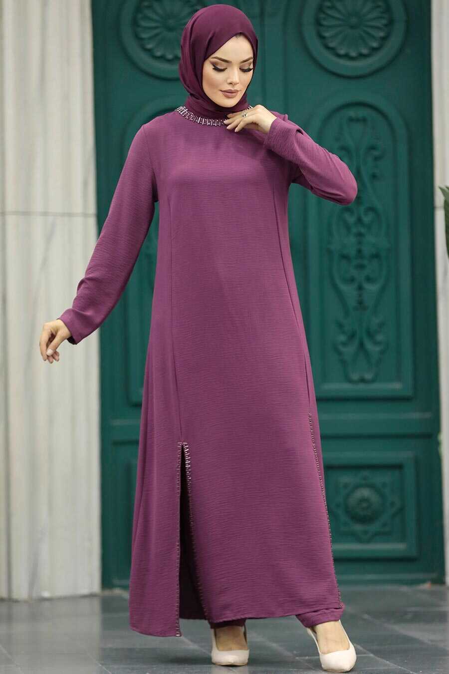 Dark Dusty Rose Modest Dual Suit 21021KGK - Neva-style.com