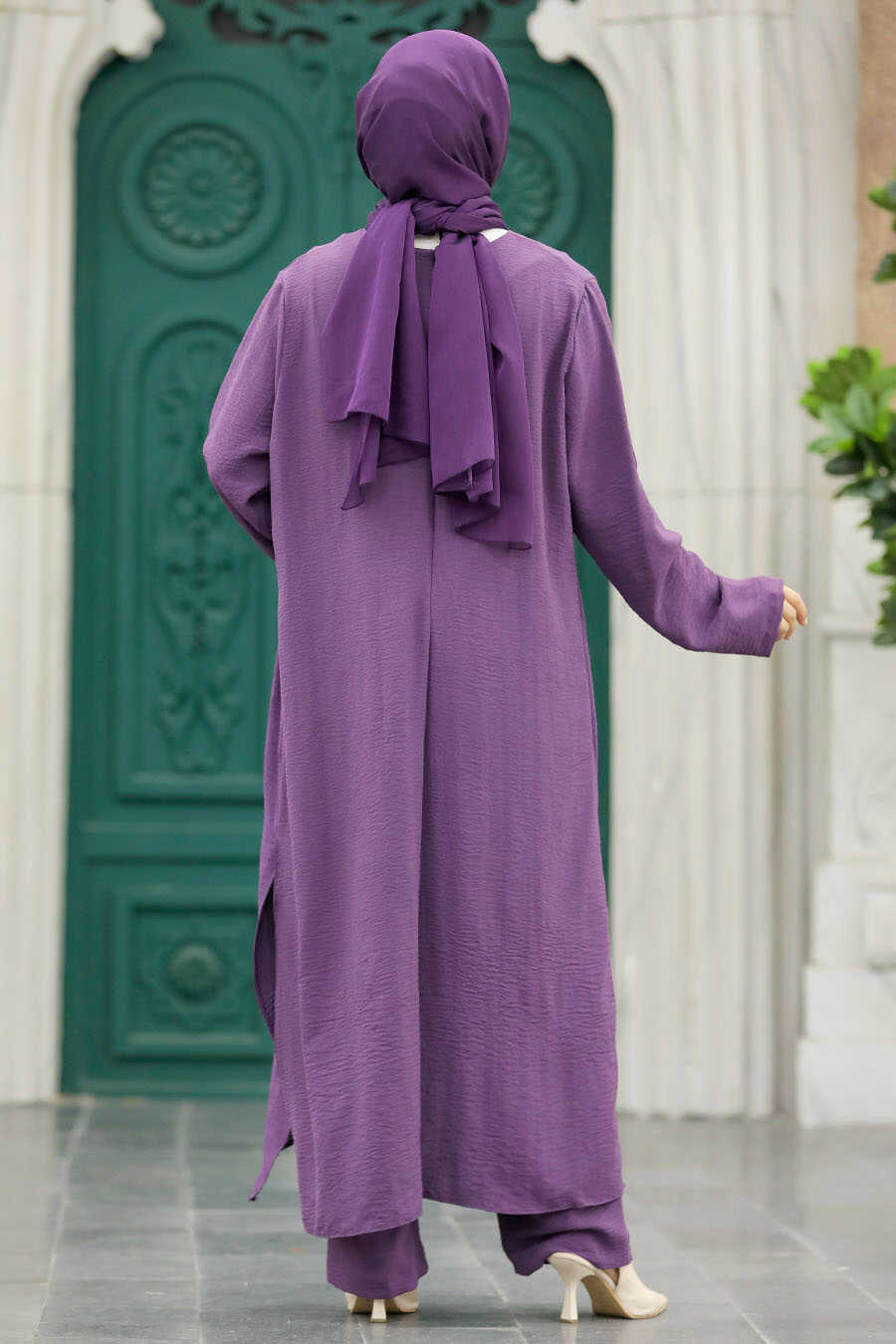 Dark Lila Plus Size Dual Suit 65874KLILA - Neva-style.com