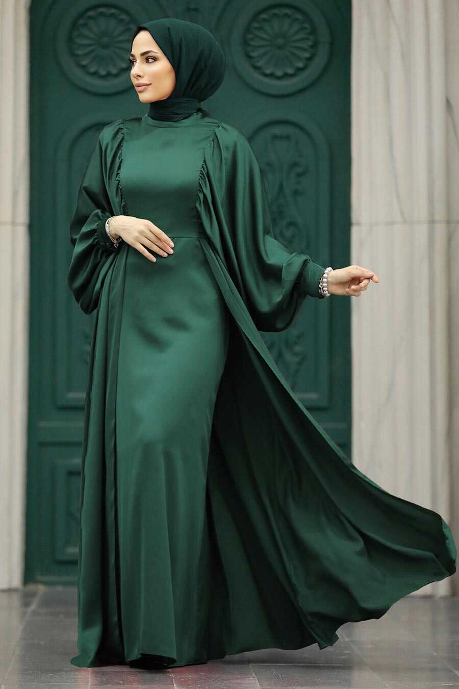 Elegant Emerald Green Islamic Clothing Prom Dress 60201ZY - Neva-style.com