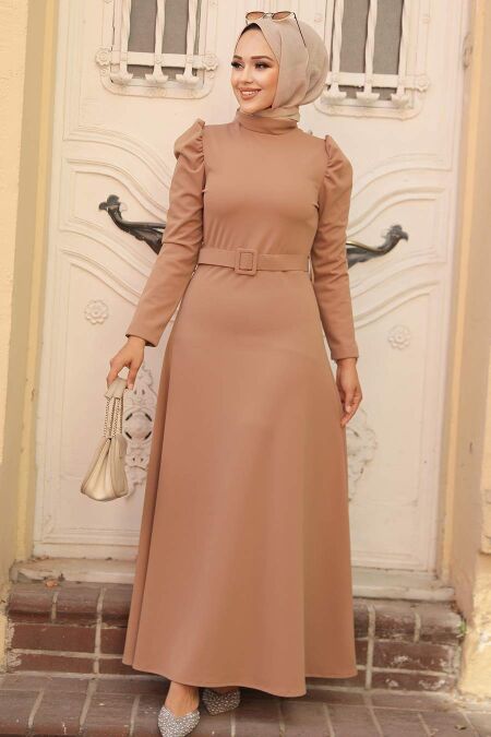 Modest Biscuit Maxi Dress 554BS - Neva-style.com
