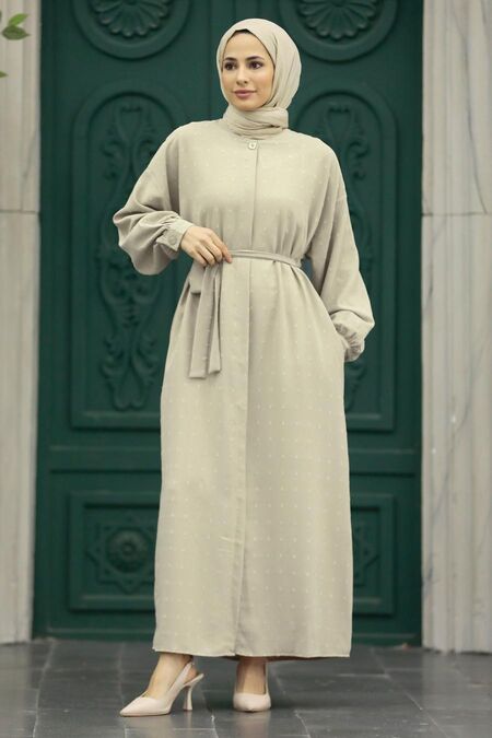 Stone Hijab For Women Turkish Abaya 88681TAS - Neva-style.com