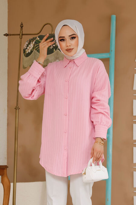 Pink Modest Top 30702P - Neva-style.com