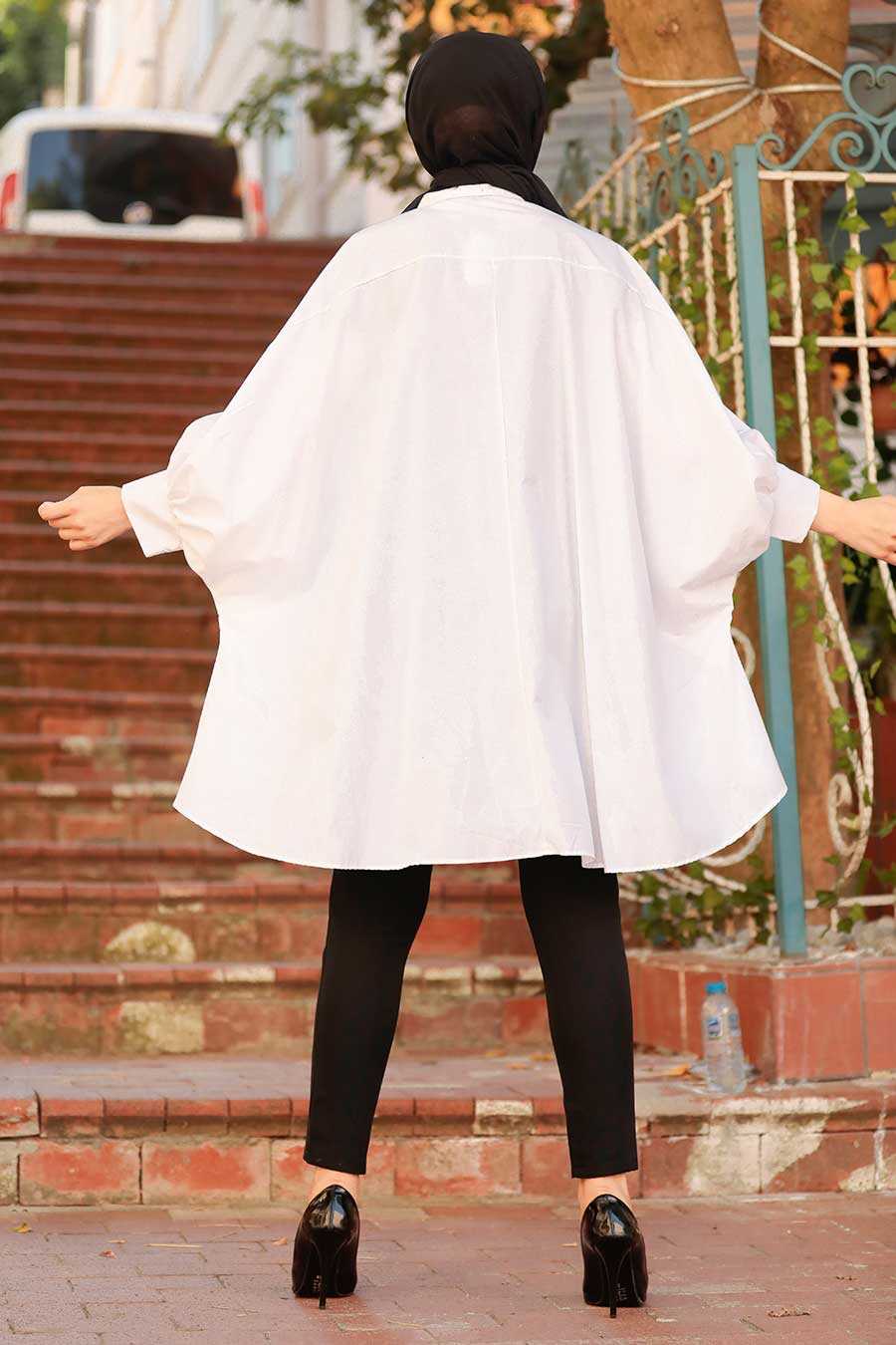 White Hijab Tunic 537B - Neva-style.com